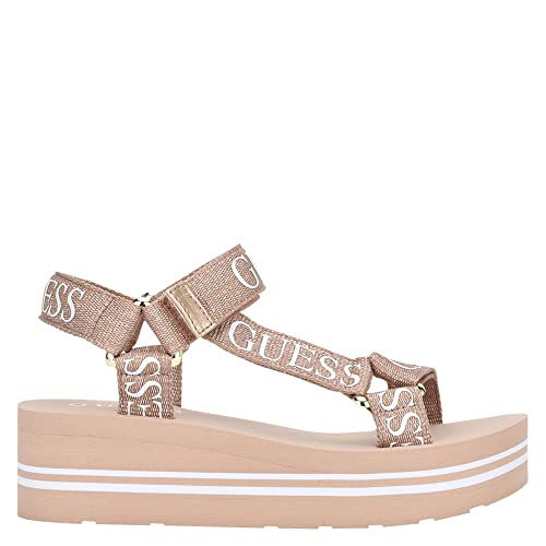 GetUSCart- Guess Women's AVIN Wedge Sandal, Rose Gold, 5