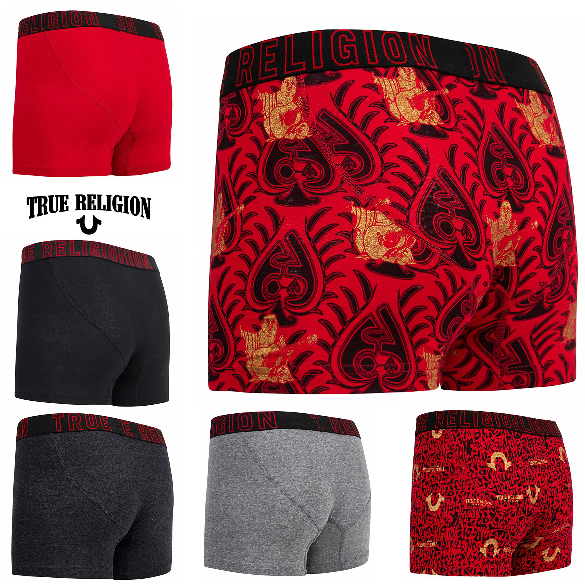 GetUSCart- True Religion Mens Boxer Briefs - Trunks Underwear for Men ...