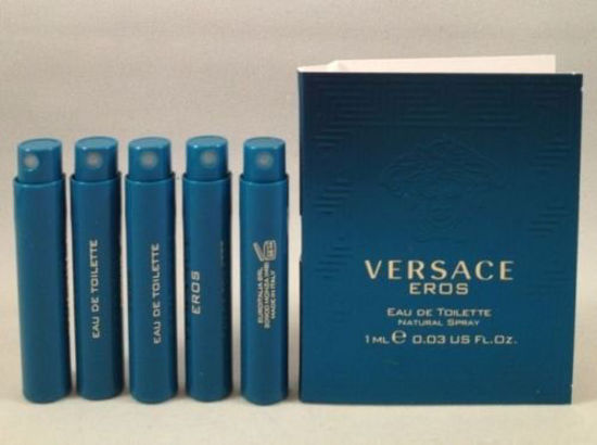 GetUSCart- 5 Versace Eros EDT Travel Sample Spray Vial 0.03 Oz/1 Ml ...