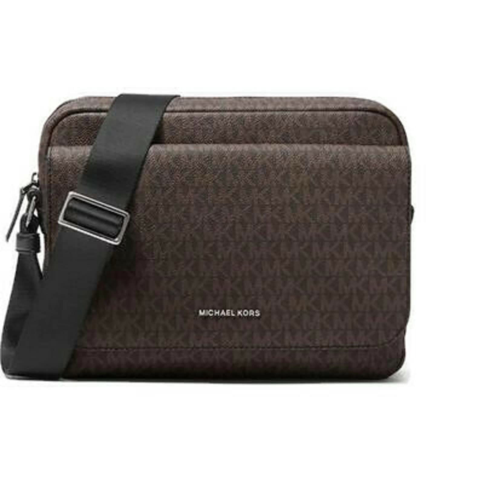 GetUSCart- MICHAEL KORS Cooper Logo Camera Bag (Brown)