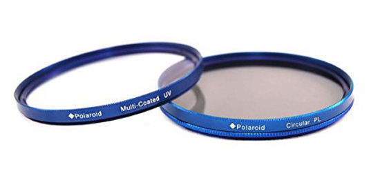 GetUSCart- Polaroid Optics 58mm Multi-Coated Dual Filter Kit BLUE (MC UV, CPL)