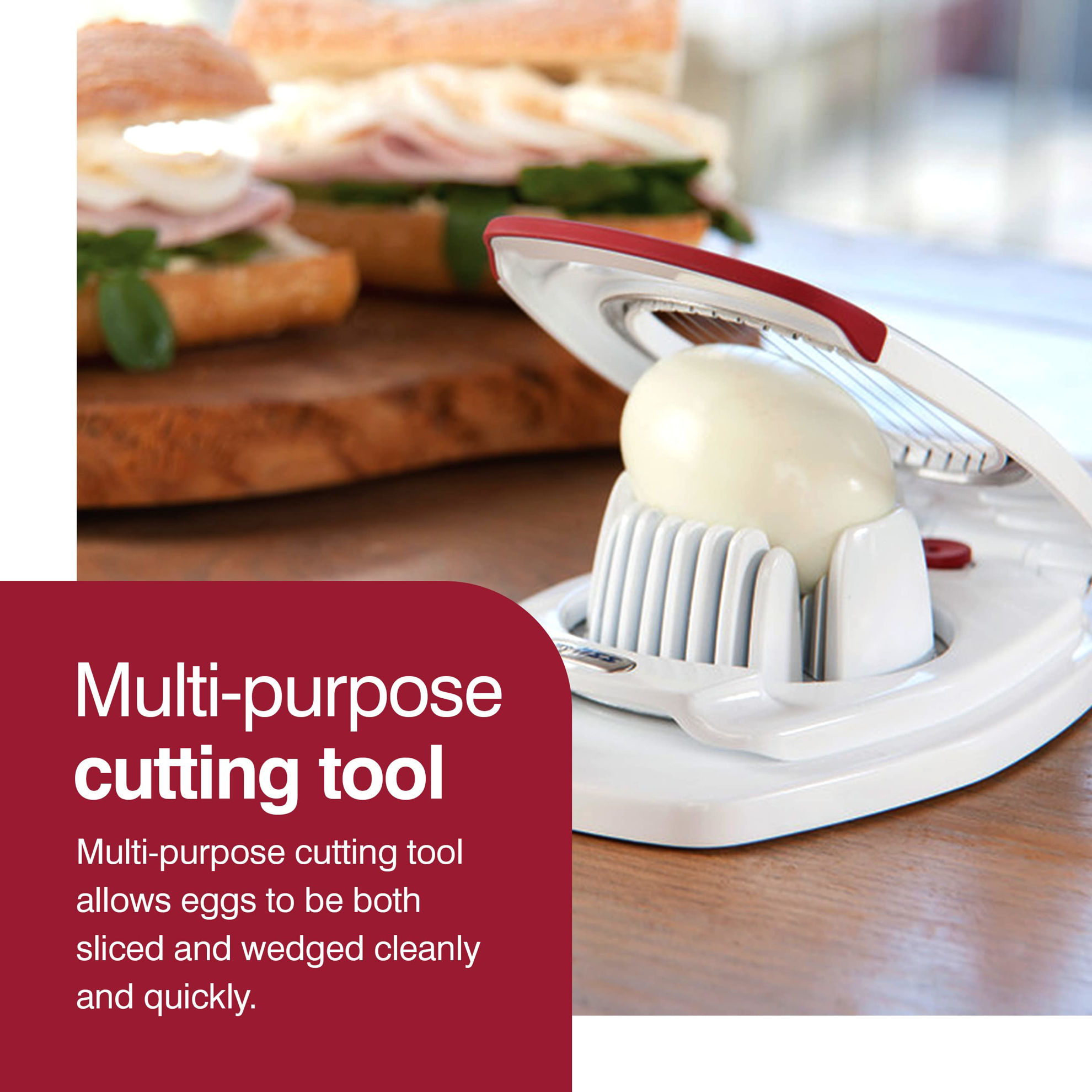 GetUSCart- Zyliss Egg Cutter - Handheld Egg Slicer for Hard- and Soft ...