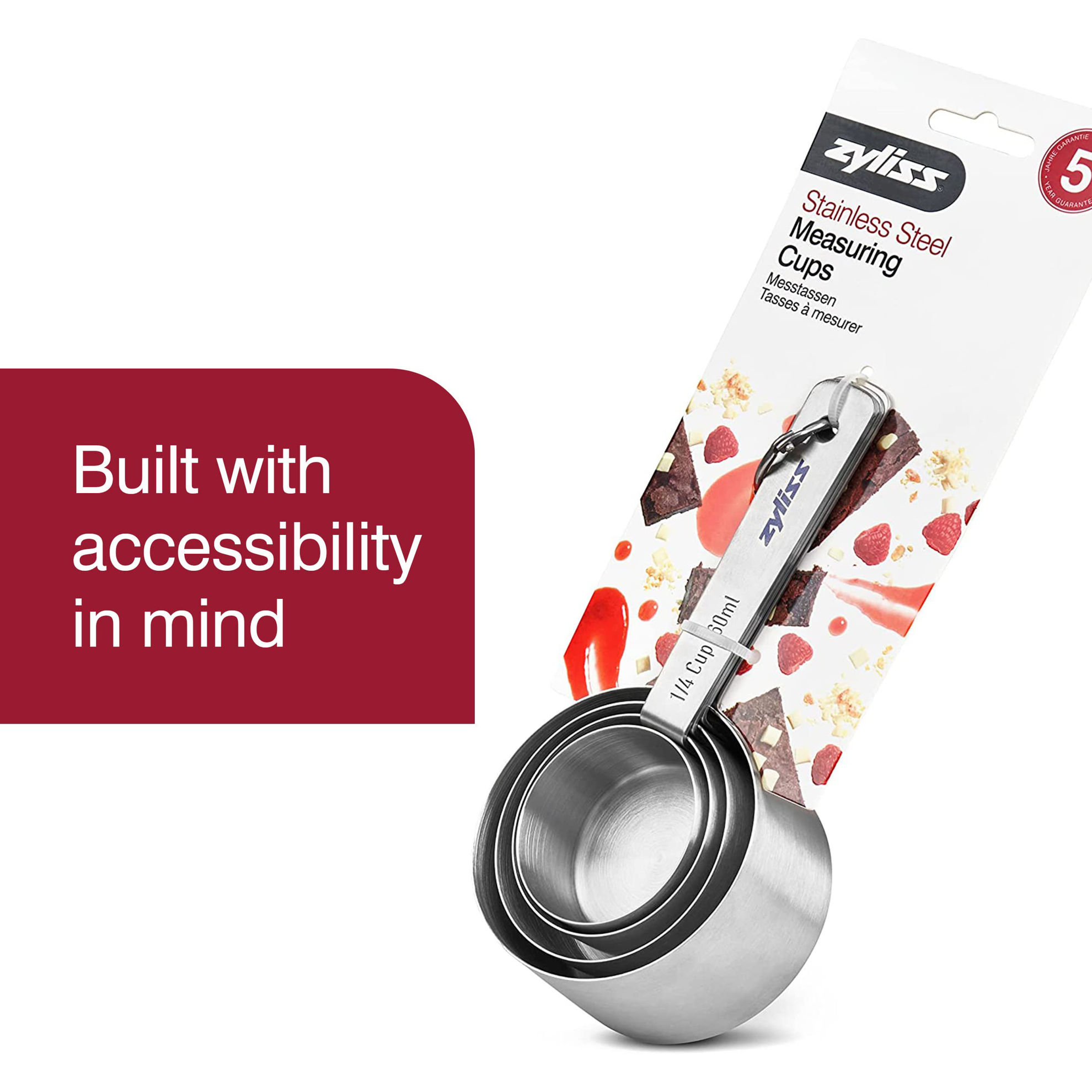 GetUSCart- Zyliss Premium Stainless Steel Measuring Cups - Stainless ...