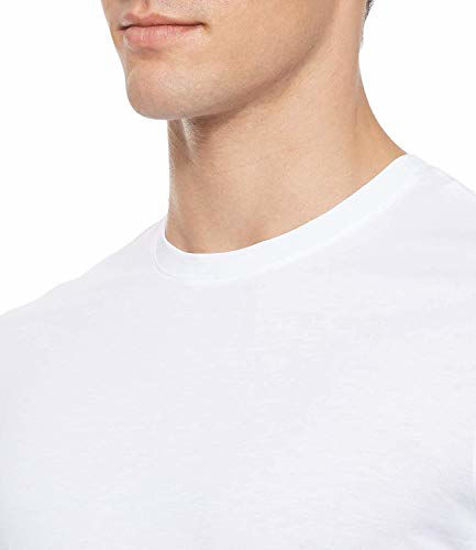 GetUSCart- A|X ARMANI EXCHANGE mens Solid Colored Basic Pima Crew Neck T Shirt, White, Small US