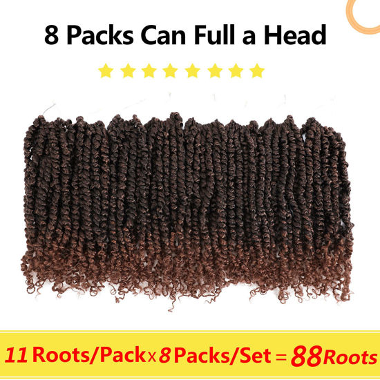 GetUSCart- Fulcrum Pre-Twisted Passion Twist Crochet Hair 14 Inch, 8 ...