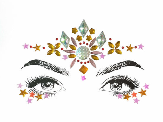 GetUSCart- SHINEYES 8 Pcs Women Mermaid Face Gems Glitter,Rhinestone ...