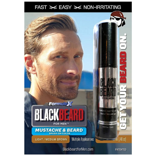 GetUSCart- Blackbeard for Men Formula X Instant Mustache, Beard ...