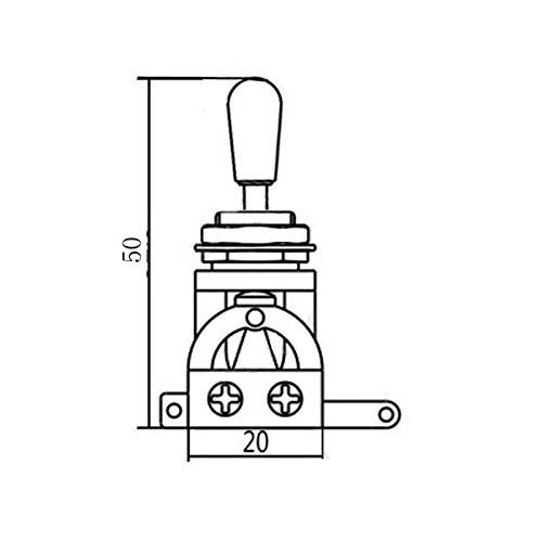 GetUSCart- JD.Moon Electric Guitar 3 Way Toggle Switch Pickup Selector ...