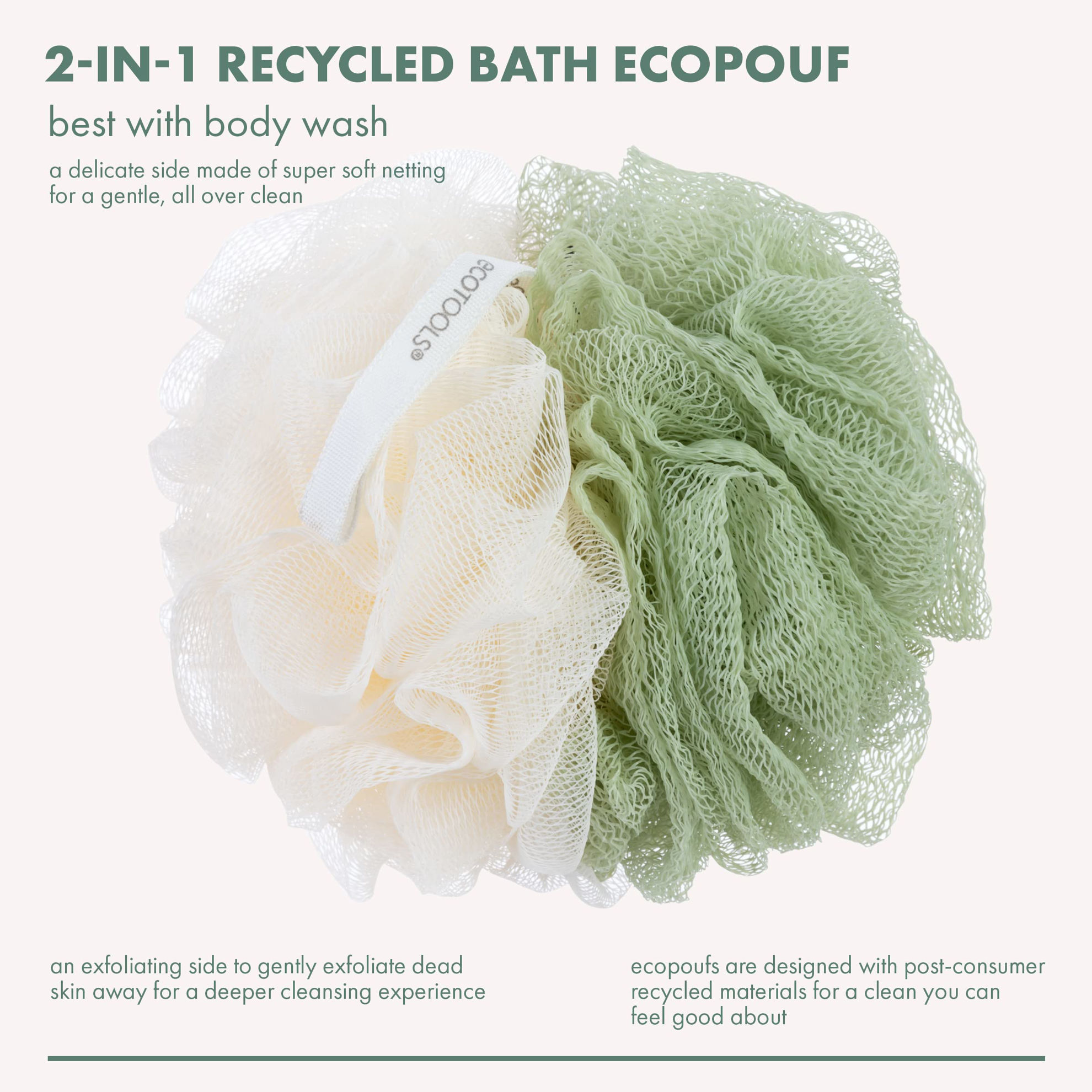 GetUSCart- EcoTools 2-in-1 Recycled Netting Exfoliating & Gentle ...