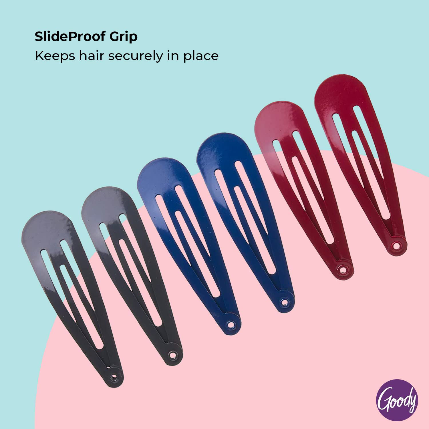 GetUSCart- Goody Metal Contour Hair Snap Clips - 6 Count, Classic ...