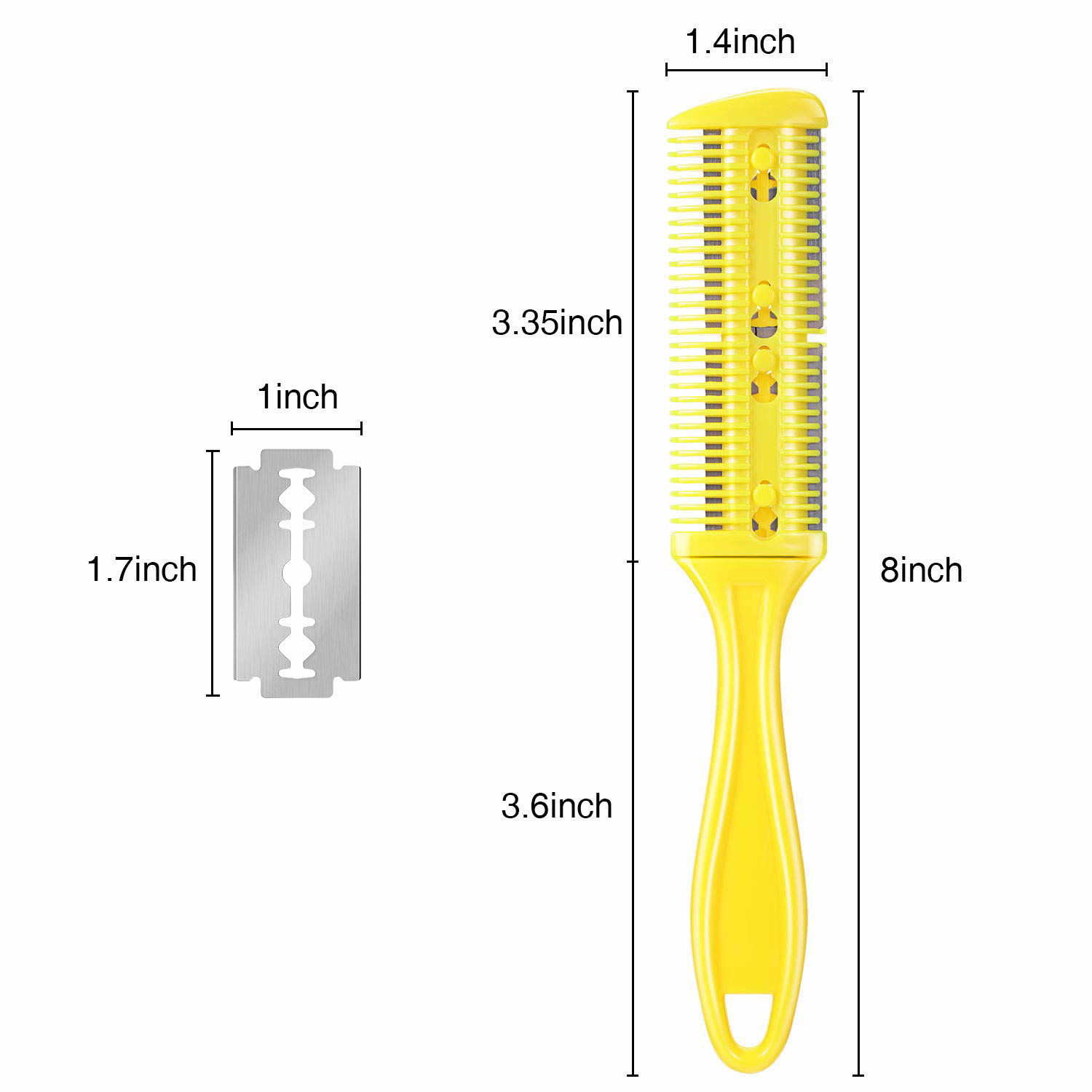 GetUSCart- 3 Pieces Razor Comb with 10 Pieces Razors, Hair Cutter Comb ...