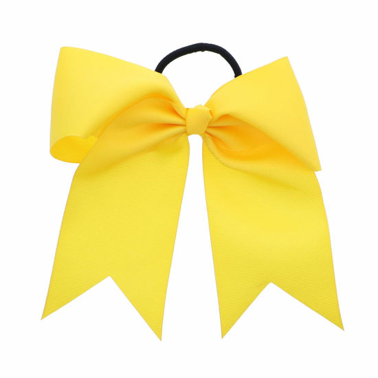 GetUSCart- Yellow Jumbo Bow Pony with Tails