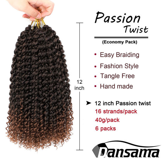 GetUSCart- Dansama 6 Packs Passion Twist Hair Water Wave Braiding Hair ...
