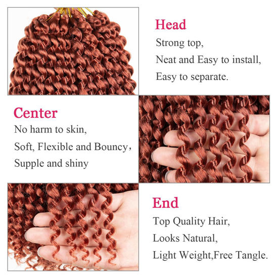 GetUSCart- Leeven 2 Packs Copper Red Passion Twist Hair 12 Inch Water ...