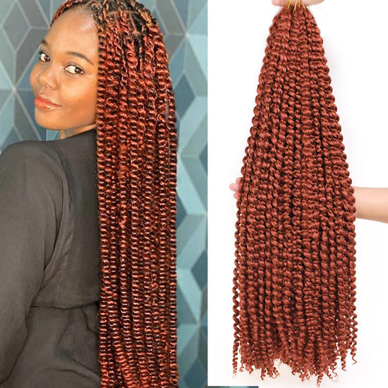 GetUSCart- Leeven 7 Packs Copper Red Passion Twist Hair 30 Inch Water ...