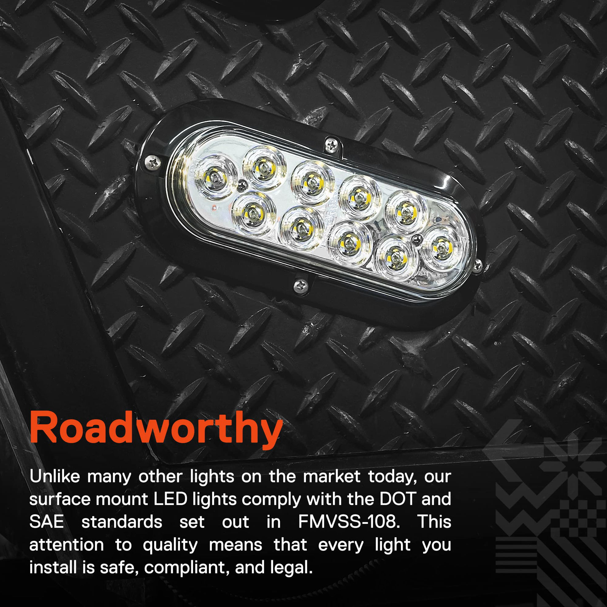 GetUSCart- 4pc 6 inch White Oval LED Reverse Trailer Tail Light Kit ...