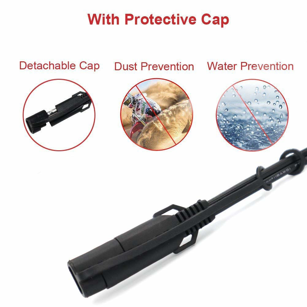 GetUSCart- iMESTOU SAE Ring Terminal Harness Cable with Fused 2-Pin Quick Disconnect Plug ...