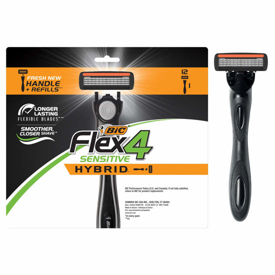 GetUSCart- BIC Flex 4 Sensitive Hybrid Men's 4-Blade Disposable Razor ...