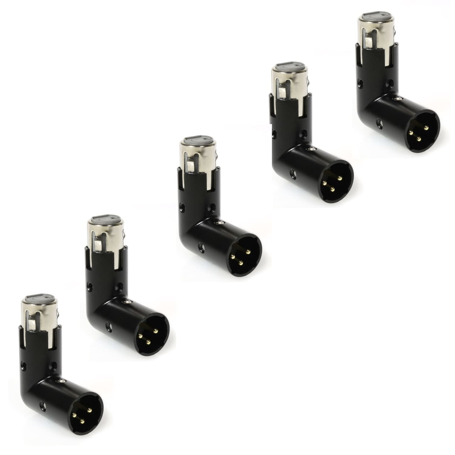 GetUSCart- LyxPro XLR Angle Adapter Dual Male and Female can be ...