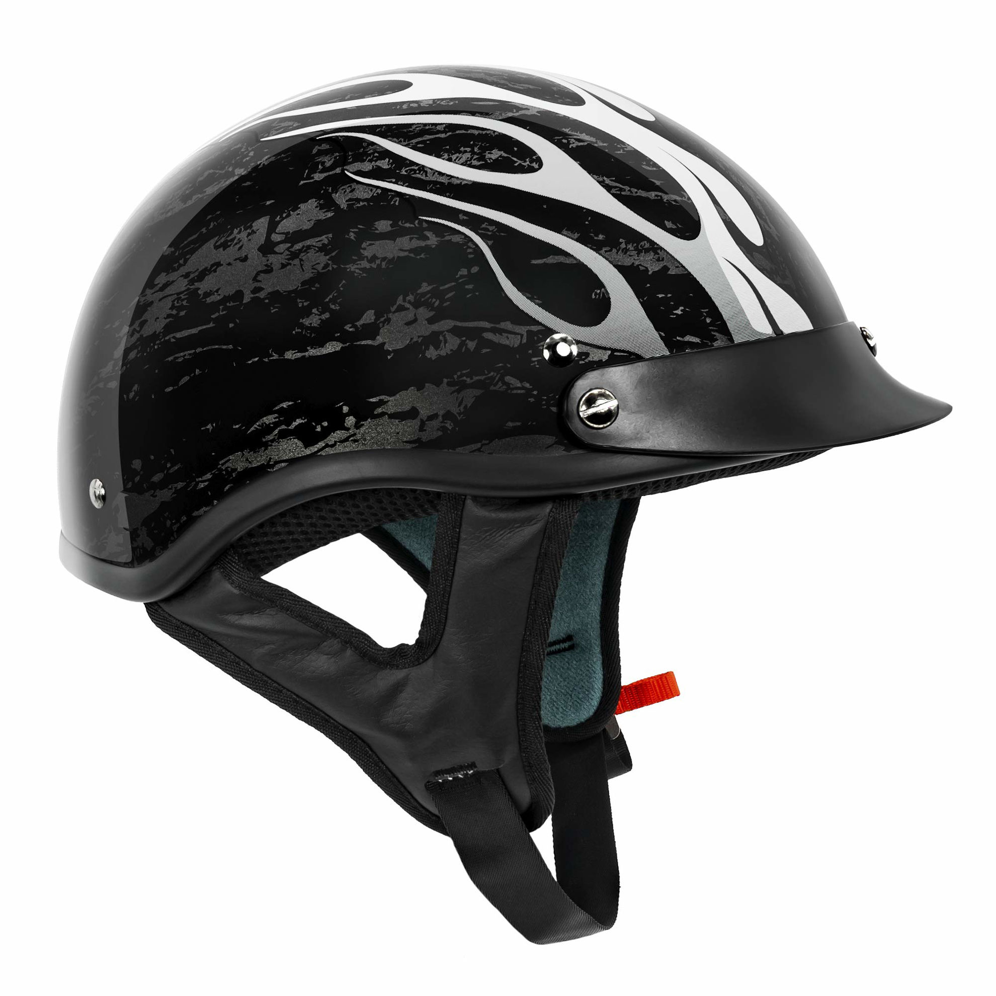 GetUSCart- VCAN Cruiser Solid Gloss Black Half Face Motorcycle Helmet ...