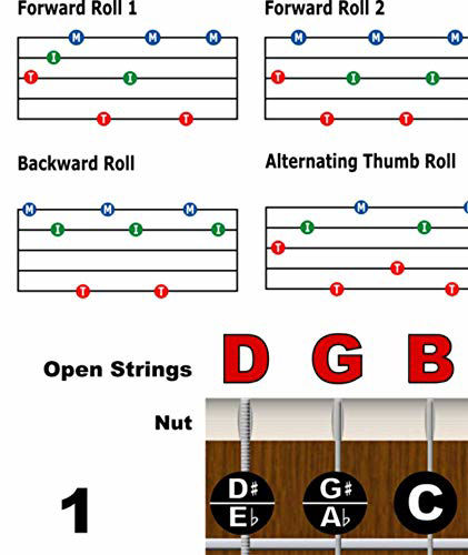 GetUSCart- A New Song Music Laminated 5 String Banjo G Tuning Fretboard ...