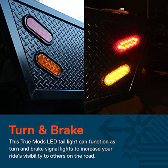 GetUSCart- 6" Amber Oval LED Trailer Tail Light [DOT FMVSS 108] [SAE I6 ...