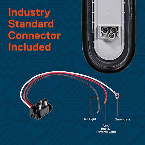 GetUSCart- 6" Red Oval LED Trailer Tail Light [DOT FMVSS 108] [SAE ...