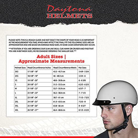 GetUSCart- Daytona Helmets Half Skull Cap Motorcycle Helmet - DOT ...