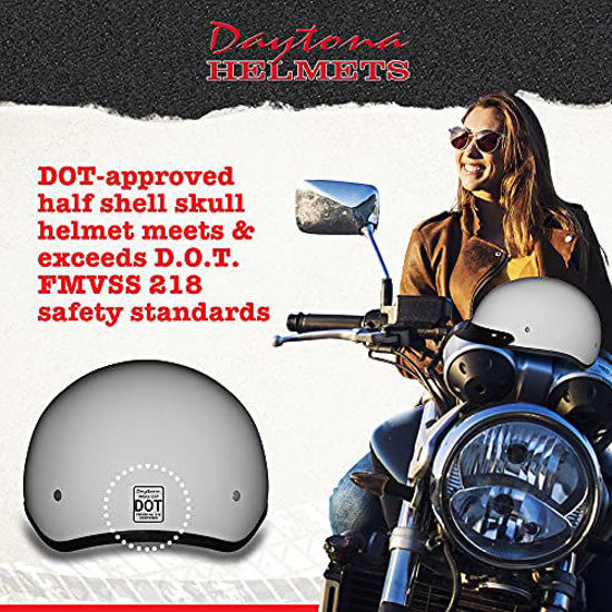 GetUSCart- Daytona Helmets Half Skull Cap Motorcycle Helmet - DOT ...