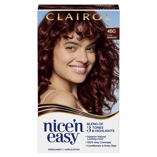 GetUSCart- Clairol Nice'n Easy Permanent Hair Dye, 4BG Dark Burgundy ...