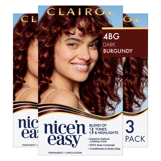 GetUSCart- Clairol Nice'n Easy Permanent Hair Dye, 4BG Dark Burgundy ...