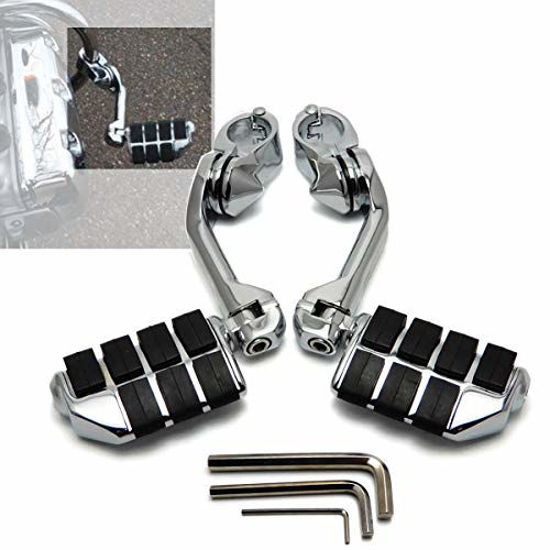 GetUSCart- XFMT Chrome Long Highway Pegs 1-1/4" Footpegs Compatible ...