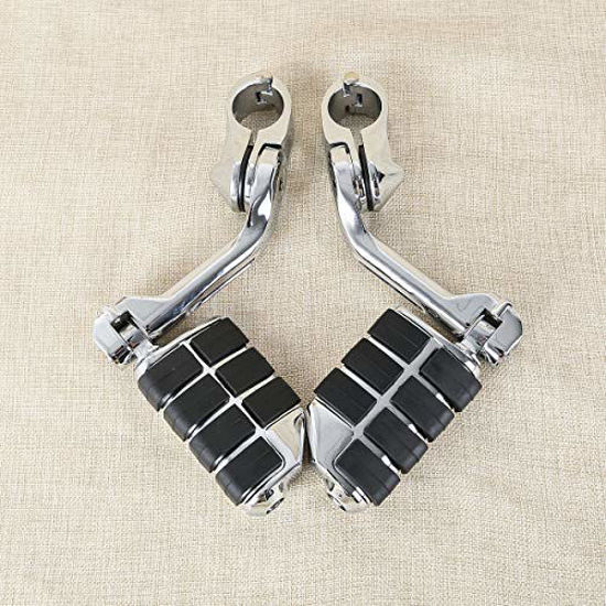 GetUSCart- XFMT Chrome Long Highway Pegs 1-1/4" Footpegs Compatible ...