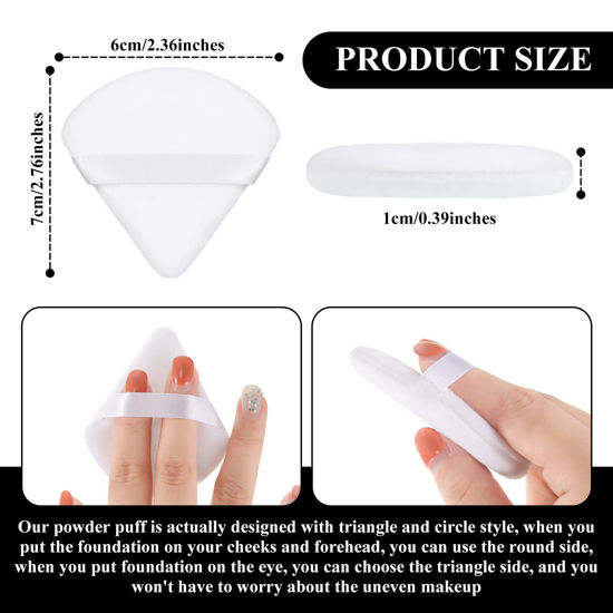 GetUSCart- 12 Pieces Powder Puff Face Triangle Makeup Puff for Loose ...