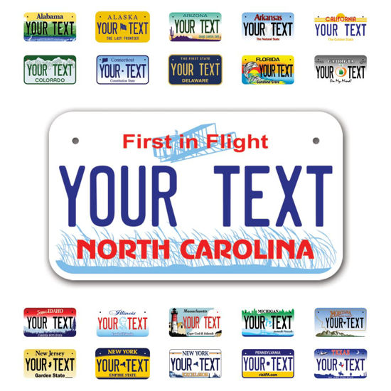 GetUSCart- InkMyPlate Personalized North Carolina Mini License Plate ...