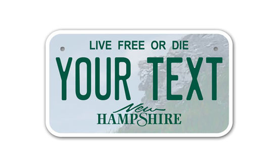 GetUSCart- InkMyPlate Personalized New Hampshire Mini License Plate ...