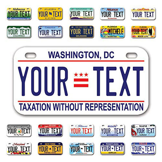 GetUSCart- InkMyPlate Personalized Washington DC Mini License Plate ...