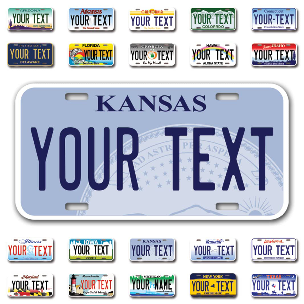 GetUSCart- InkMyPlate Personalized Kansas Car License Plate | Choose ...