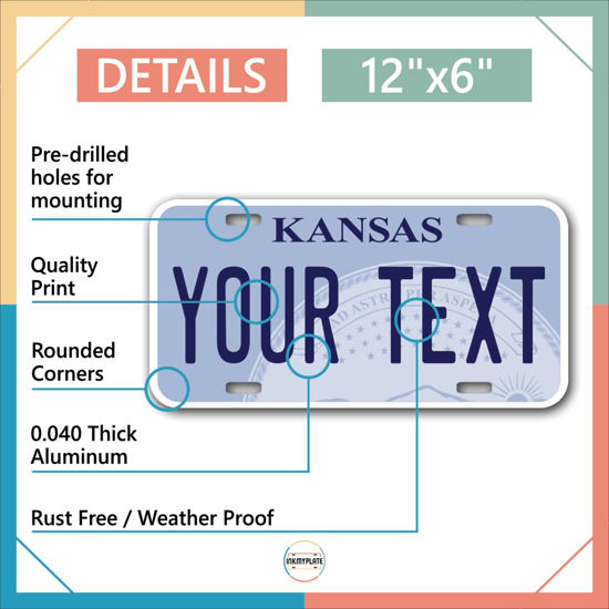GetUSCart- InkMyPlate Personalized Kansas Car License Plate | Choose ...