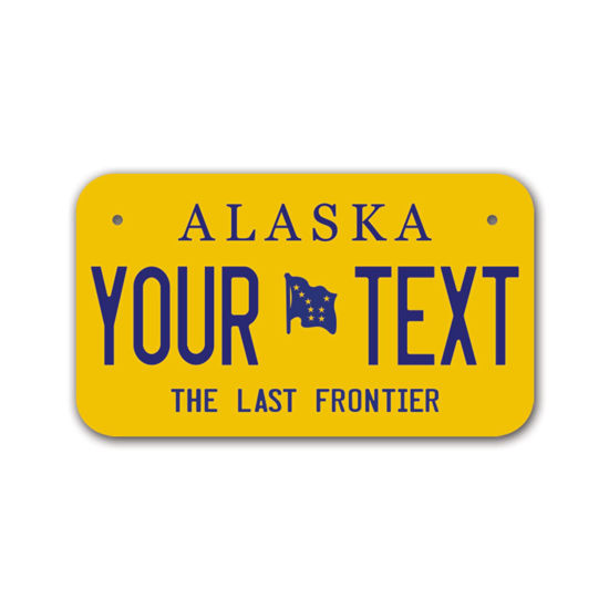 GetUSCart- InkMyPlate Personalized Alaska Mini License Plate | Choose ...