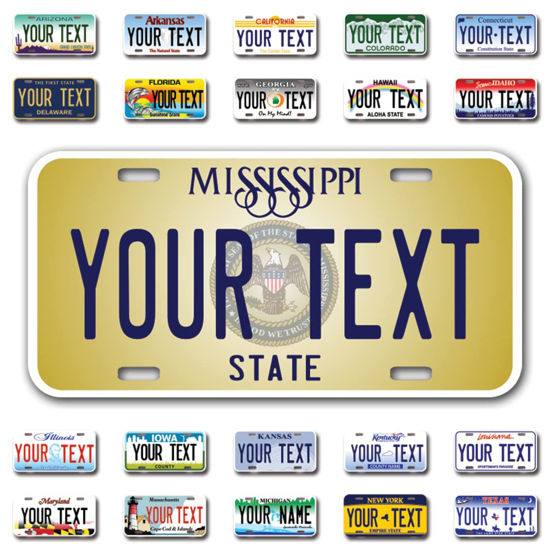GetUSCart- InkMyPlate Personalized Mississippi Car License Plate ...