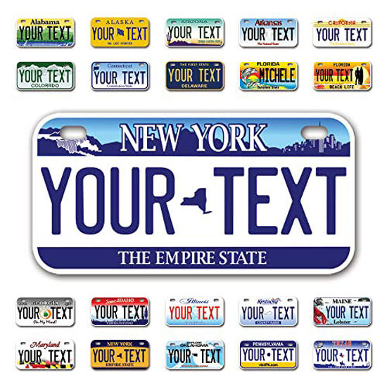 GetUSCart- InkMyPlate Personalized New York Empire Mini License Plate ...
