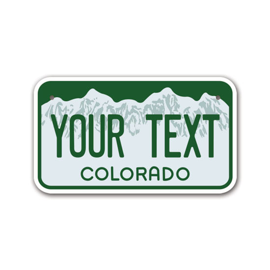 GetUSCart- InkMyPlate Personalized Colorado Mini License Plate | Choose ...