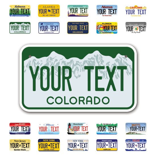 GetUSCart- InkMyPlate Personalized Colorado Mini License Plate | Choose ...