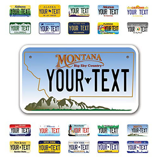 GetUSCart- InkMyPlate Personalized Montana Mountains Mini License Plate ...
