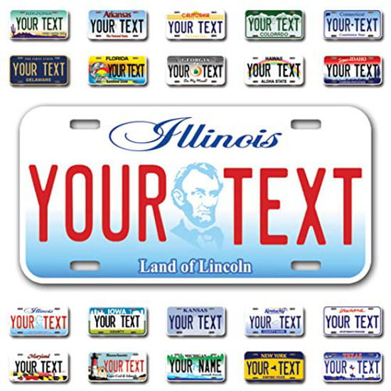 GetUSCart- InkMyPlate Personalized Illinois Car License Plate | Choose ...