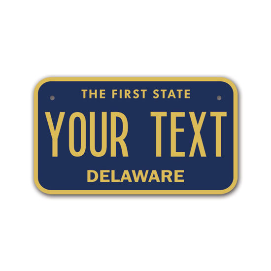 GetUSCart- InkMyPlate Personalized Delaware Mini License Plate | Choose ...
