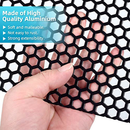 GetUSCart- AggAuto Universal 40"x13" Car Grill Mesh - Aluminum Alloy ...