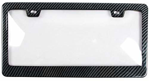 GetUSCart- Car License Plates Shield and Carbon Fiber Look Frame Combo ...