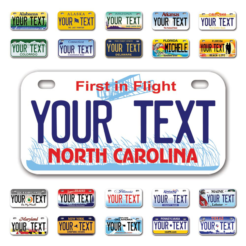 GetUSCart- InkMyPlate Personalized North Carolina Mini License Plate ...